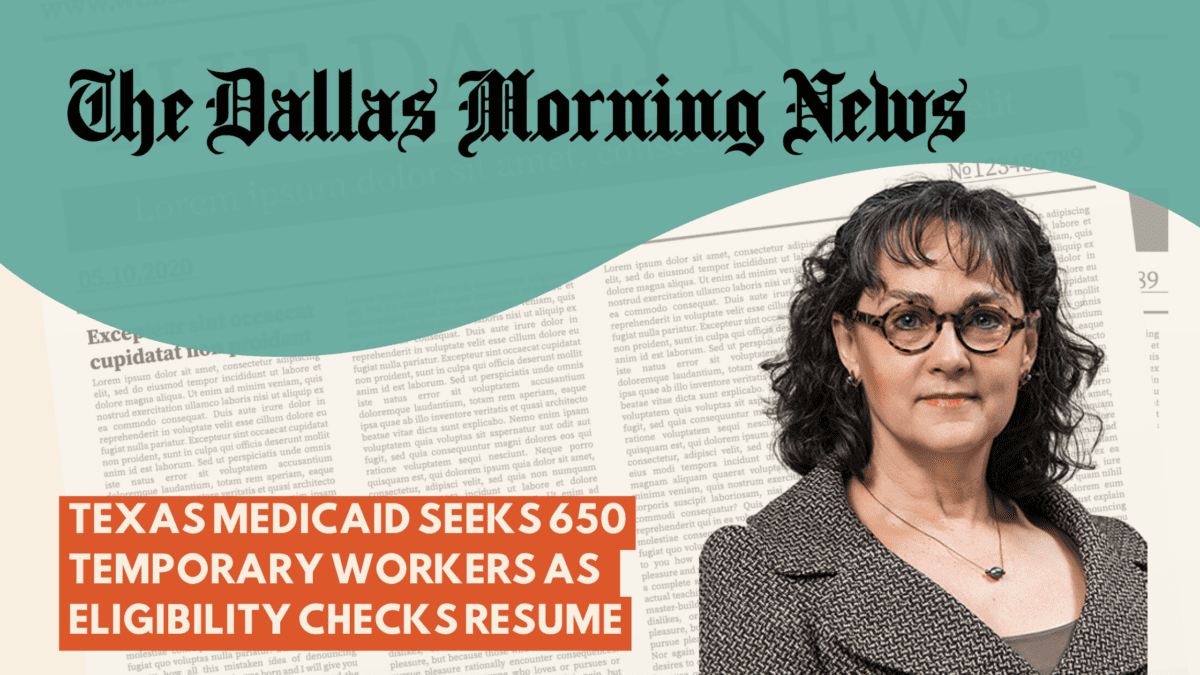Anne Dunkelberg in The Dallas Morning News: Texas Medicaid seeks 650 ...