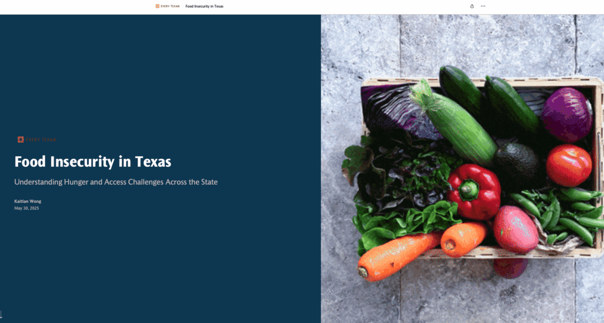 Data Brief: Food Insecurity in Texas - Every Texan